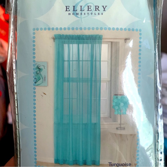 ELLERY HOMESTYLES | Accents | Ellery Homestyles Sheer Fabric Turquoise ...
